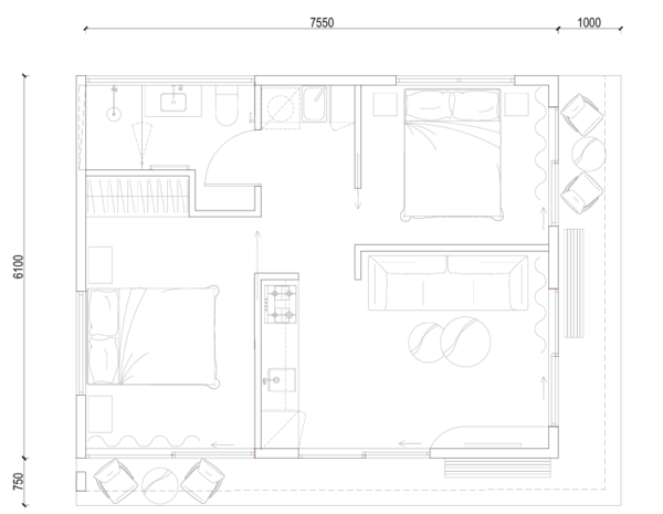 2 Bedroom Granny Flat: Zenith Standard – Layout And Inclusions